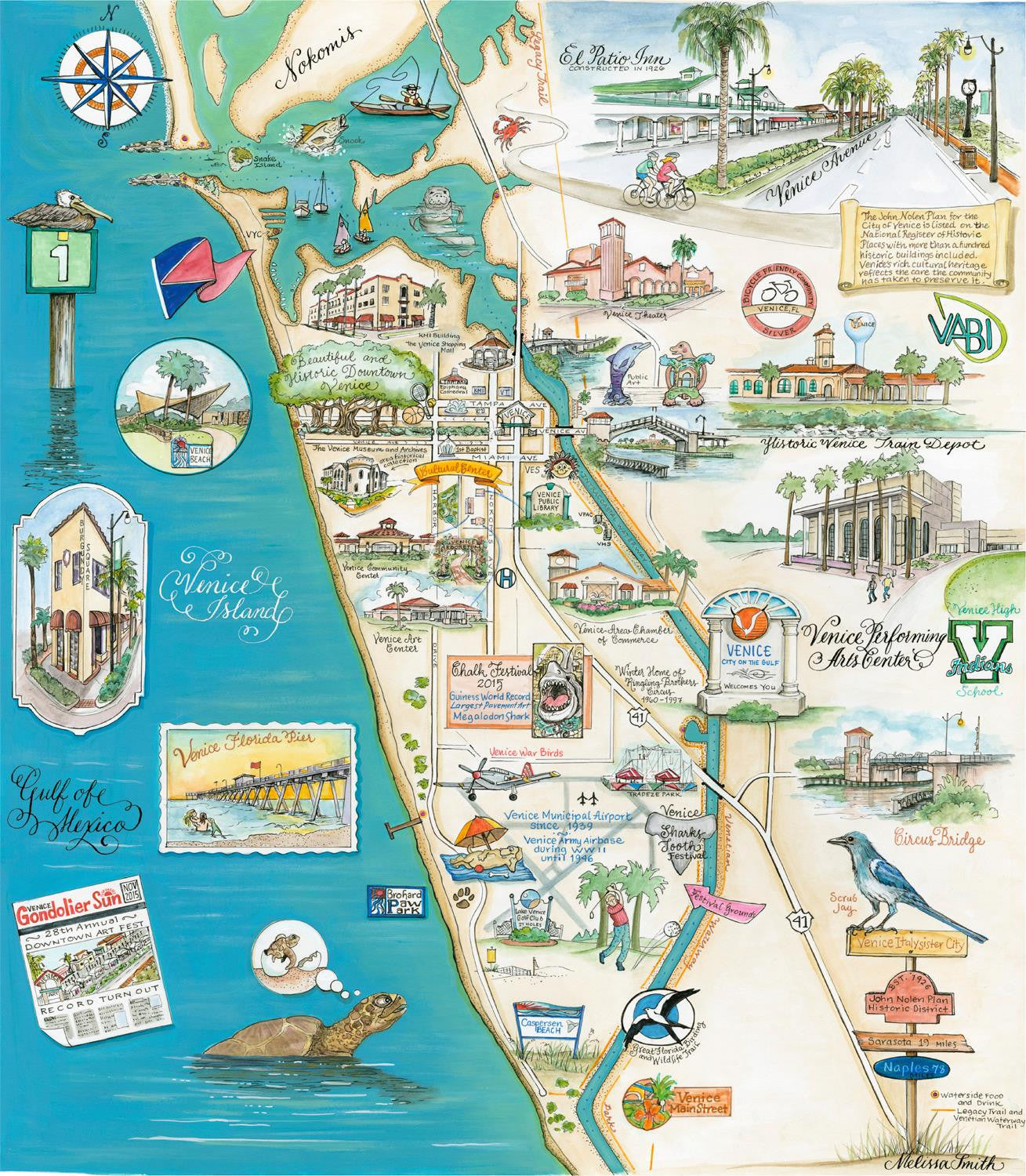 Florida Map Venice Venice, FL Mermaid Pallet Map – MapMom